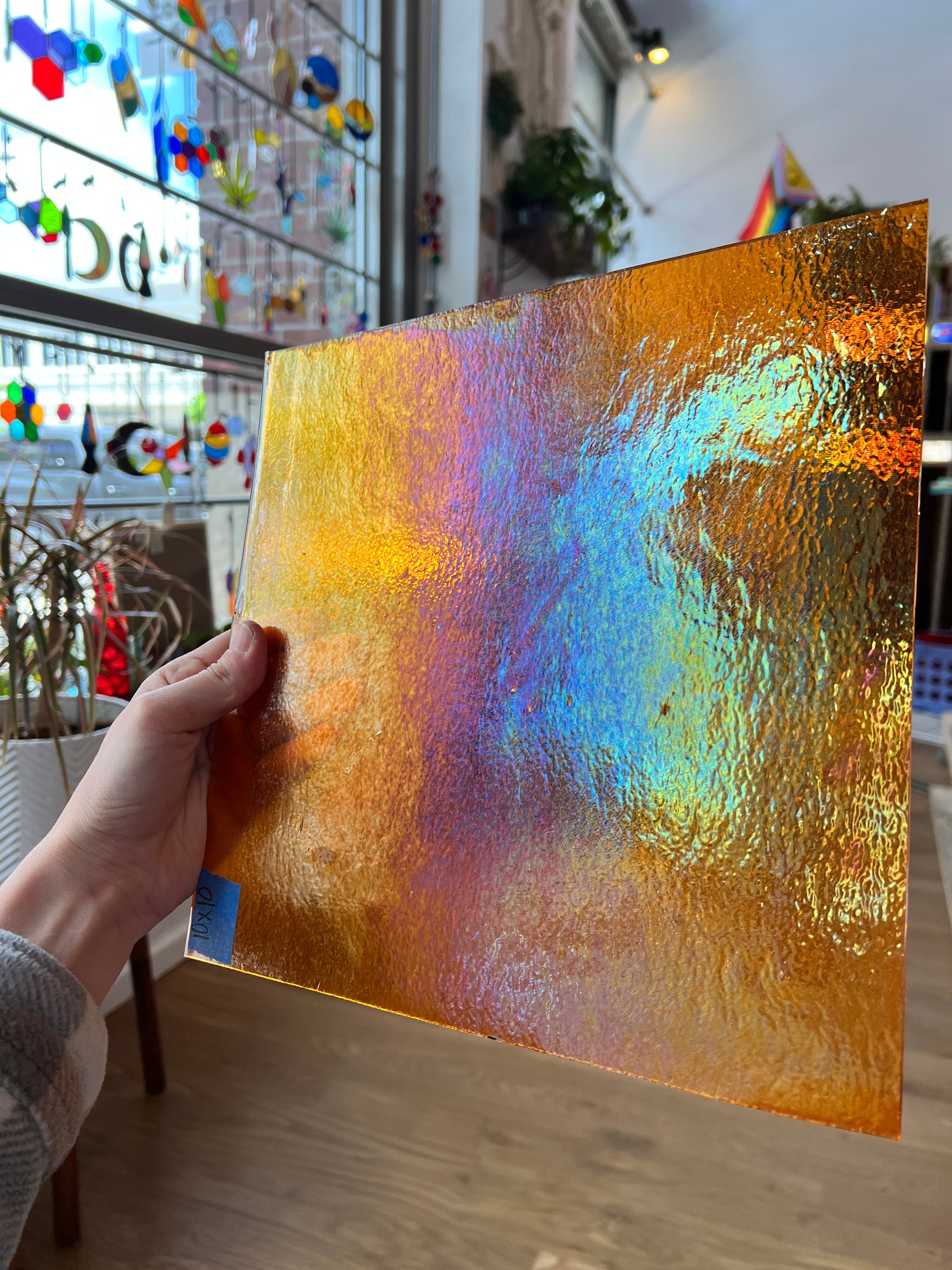 Transparent Orange Iridescent Bullseye Fusible 90 COE – Colorado Glass ...