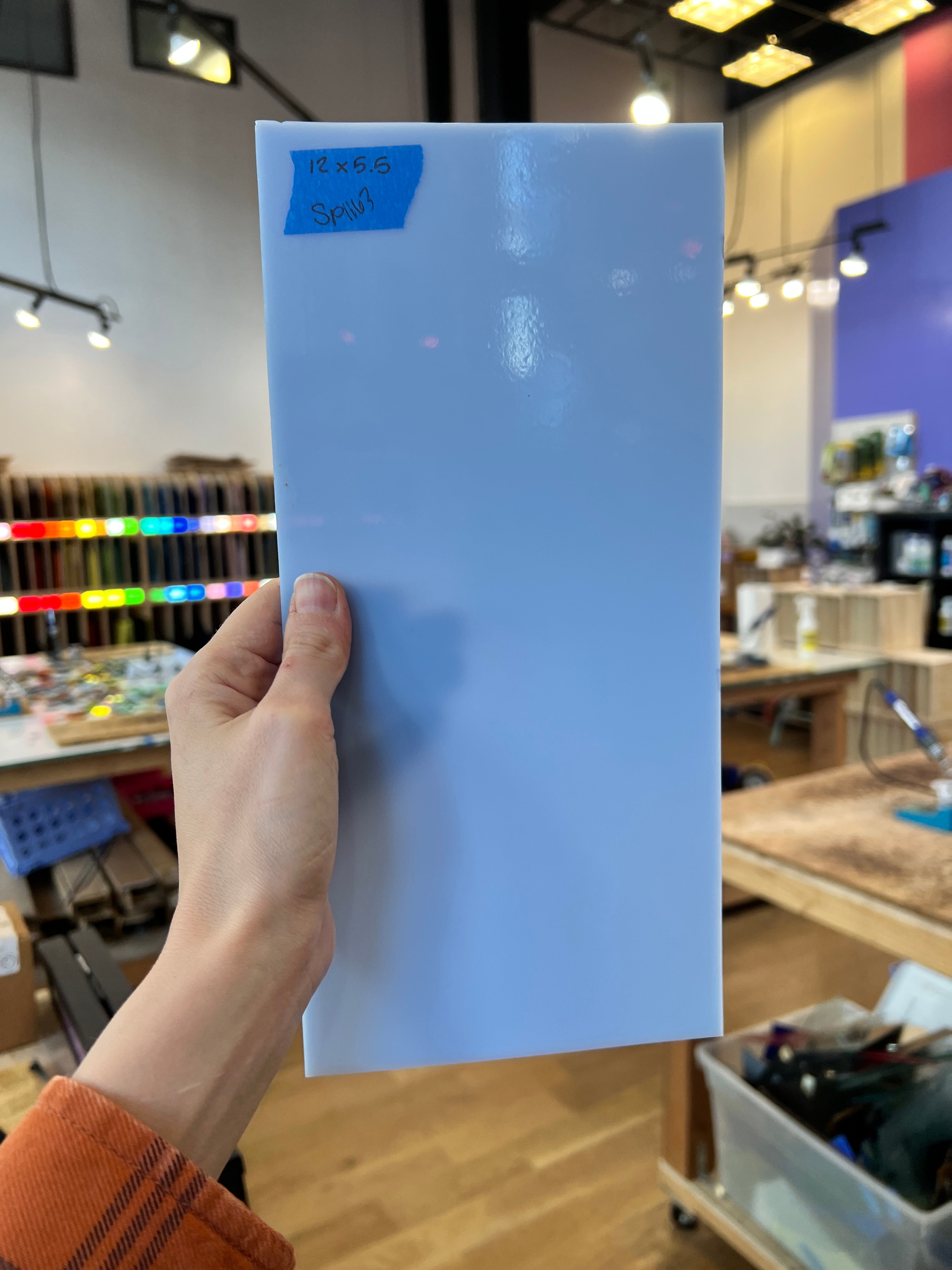 Solid Periwinkle Blue Smooth Spectrum – Colorado Glass Works