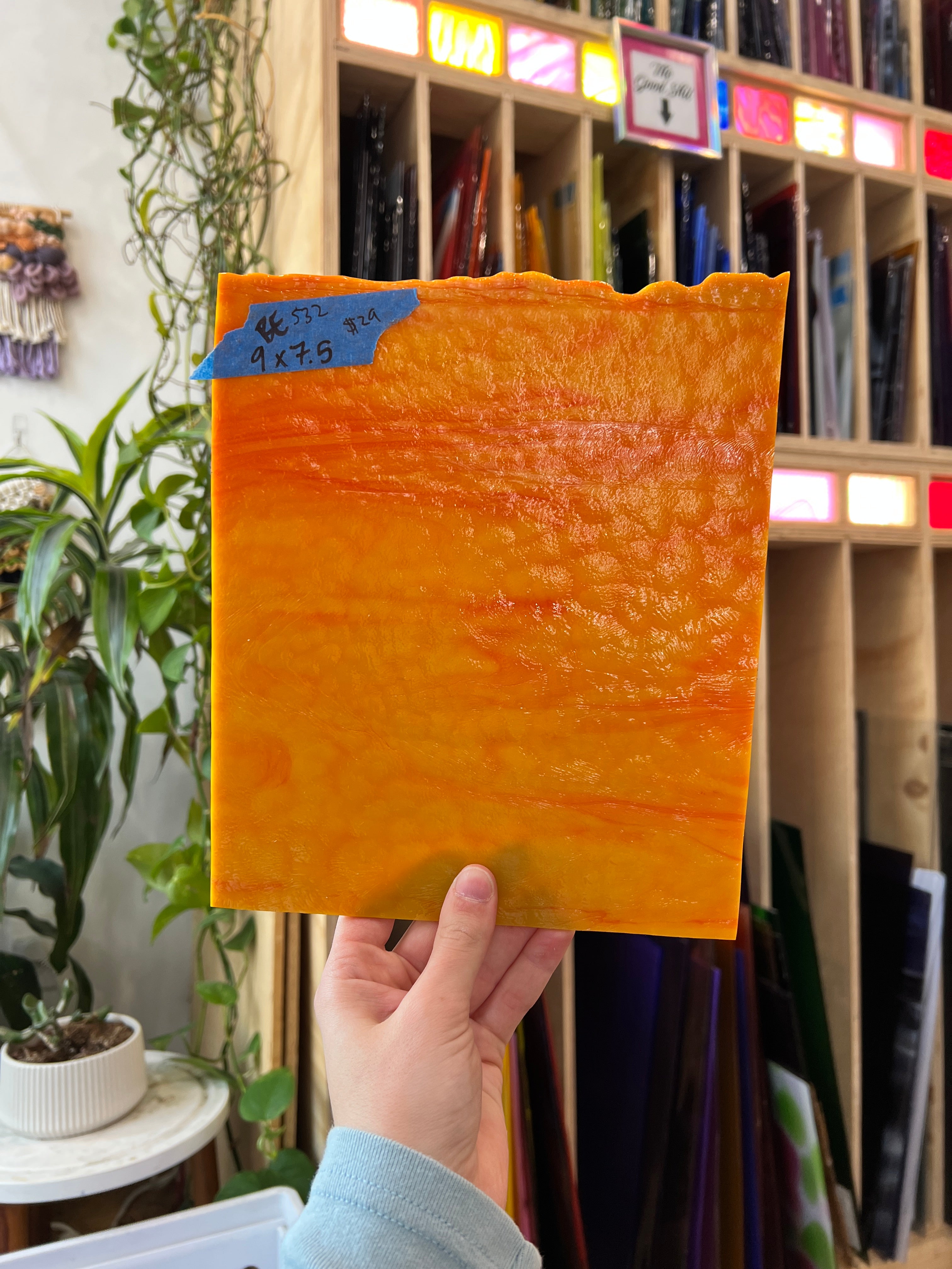 Yellow Orange Hammered Opaque Bullseye – Colorado Glass Works