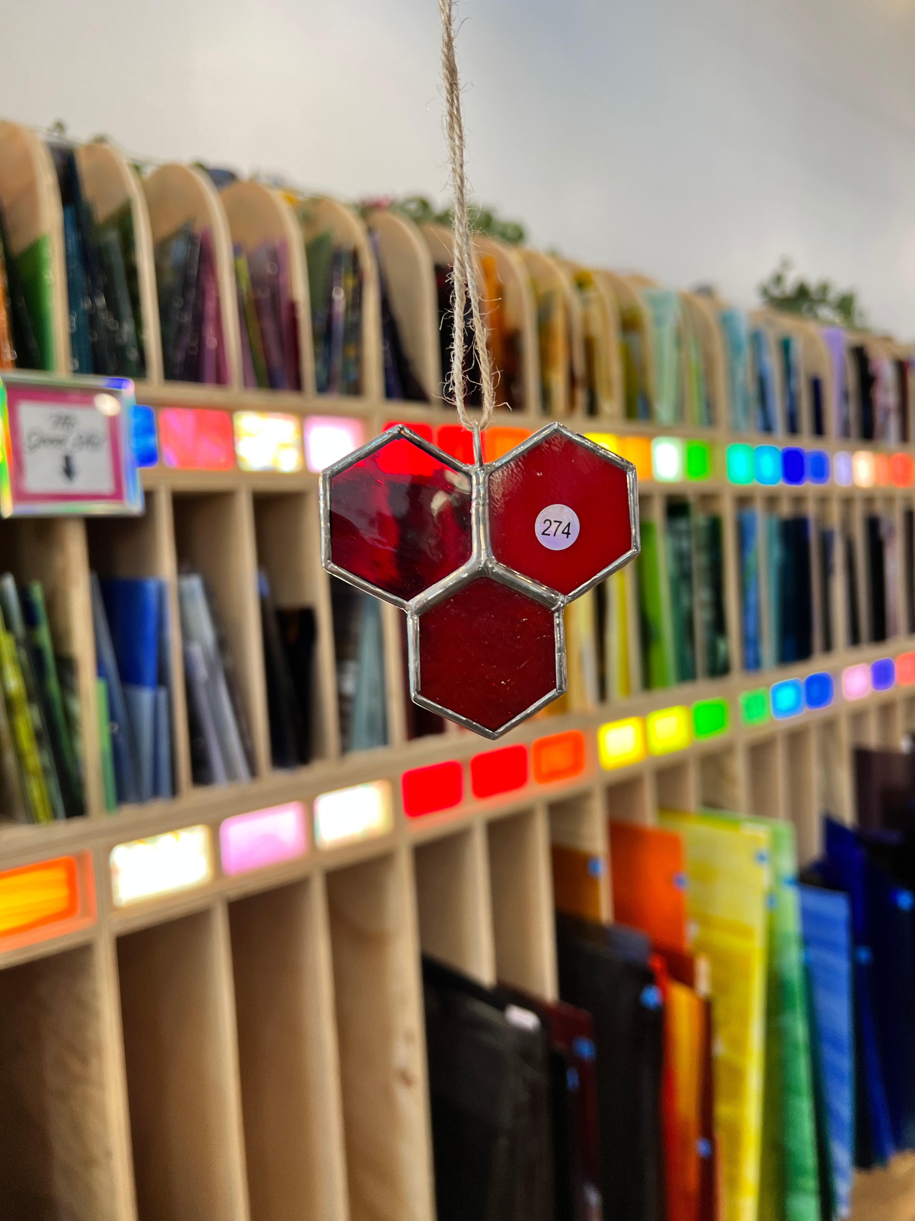 Red Honeycomb Cluster 274 – Colorado Glass Works