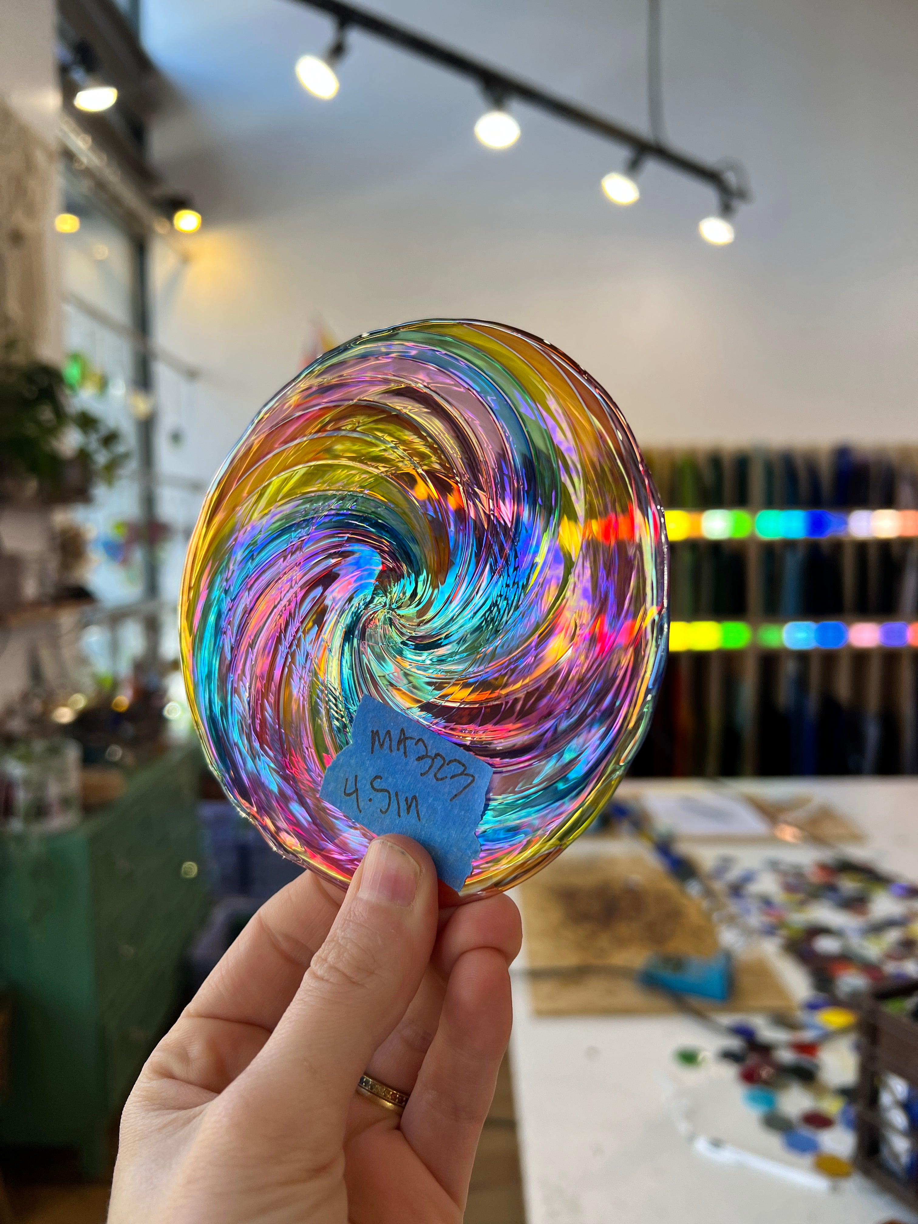 Rainbow Rondels COGW by Monarch Glass – Colorado Glass Works