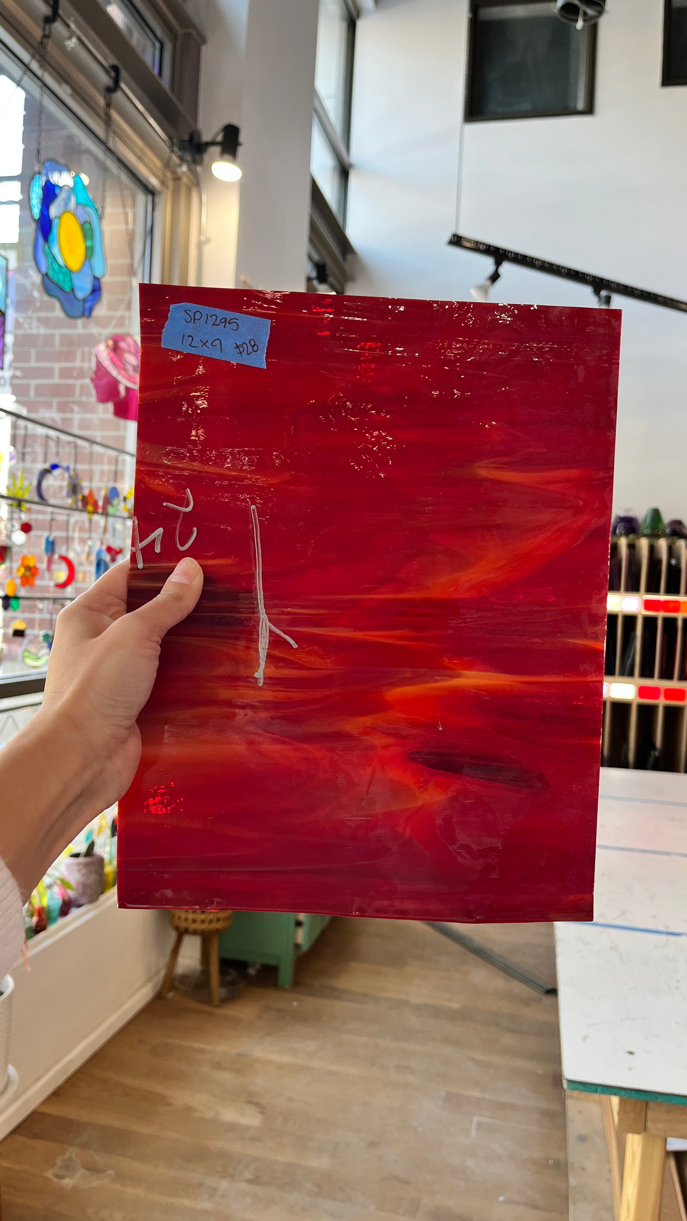 Red Orange Wispy Spectrum – Colorado Glass Works