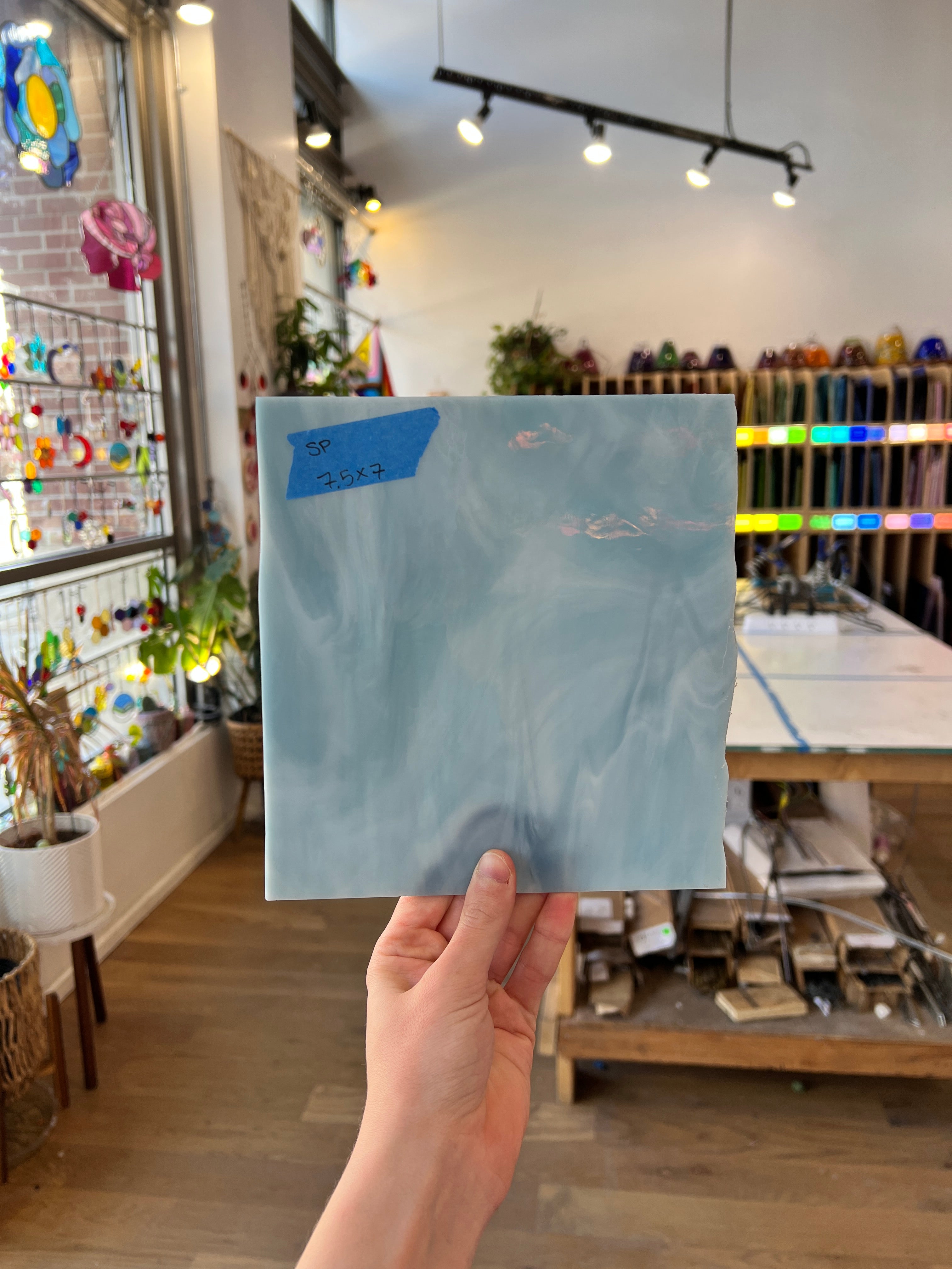 Wispy Blue Grey Spectrum – Colorado Glass Works